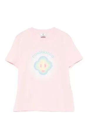 Casablanca Graphic Print Cotton T-shirt - Rosa