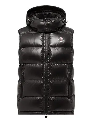 Moncler Bormes Hooded Down Vest - Black