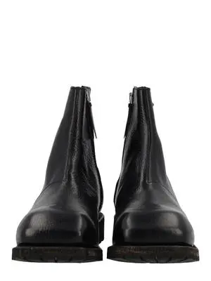 Our Legacy Leather Zip Ankle Boots - Black