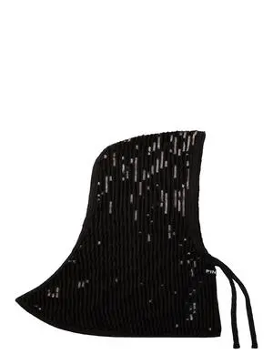 Pinko Hooded Headpiece With Adjustable Straps - Black