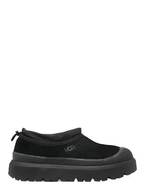 UGG Waterproof Suede Lace-up Boots With Sealed Seams And Plush Lining - Nero