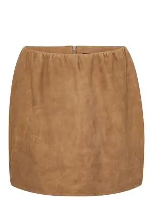 ROTATE BY BIRGER CHRISTENSEN Suede Mini Skirt - Marrone