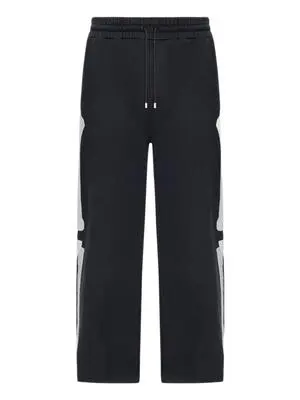 Amiri Amiri Elasticated Drawstring Waist Pants With Bone Detail And Side Slit Pockets Nero