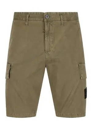 STONE ISLAND STONE ISLAND Asymmetrical Seam Cargo Shorts