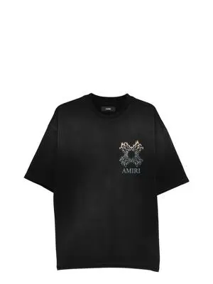 Amiri Crewneck Sweatshirt With Printed Panels - Nero
