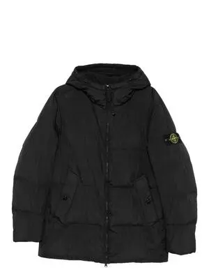 Stone Island Padded Shaped Hood Jacket - Nero