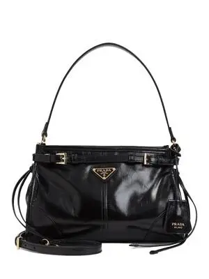 Prada Bonnie Small Leather Handbag - Black