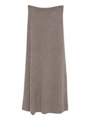 LISA YANG LISA YANG Cashmere Midi Skirt With Ribbed Trim
