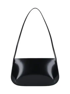 FANE Calf Leather Shoulder Bag - Black