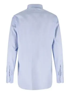 FINAMORE 1925 Italian-inspired 100% Cotton Dress Shirt For - Light Blue