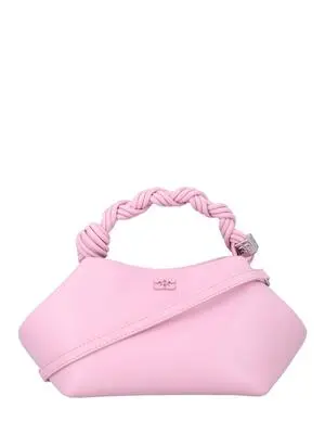 GANNI GANNI Sculptural Braided Mini Handbag With Metallic Butterfly & Dice Details Rosa
