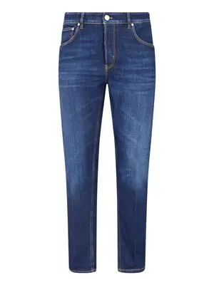 PT TORINO Slim-fit Enamel-blend Jeans - Blue