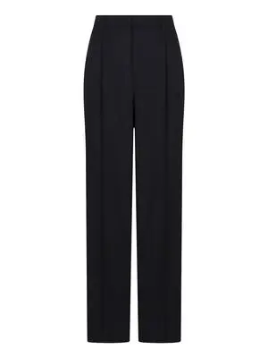 PT TORINO Soft Virgin Wool Zip & Hook Pants With Side And Back Pockets - Blu