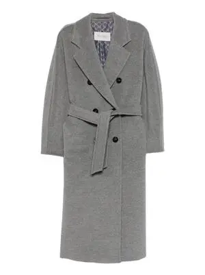 Max Mara Tailored Double Breasted Wool-cashmere Coat - Grigio