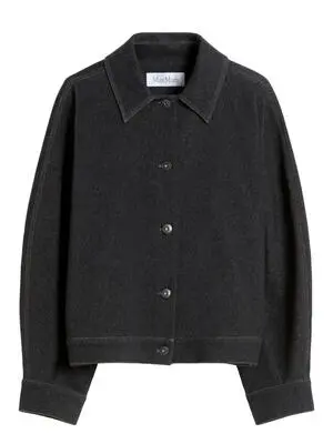MAX MARA Max Mara Cotton-Blend Denim-Effect Cropped Jacket