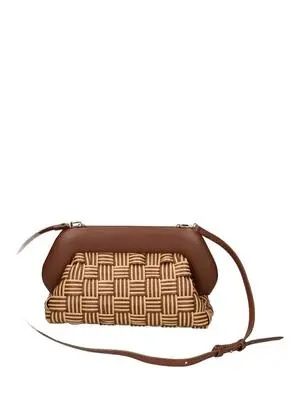 THEMOIRE Organic Vegan Woven Handbag - Marrone
