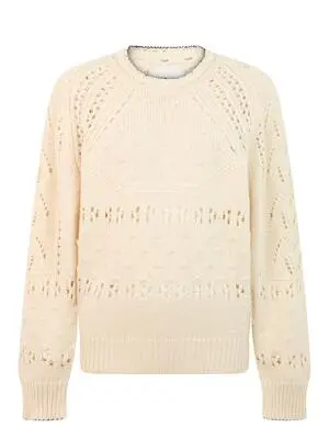 MARANT ETOILE Long-sleeve Round Neck Pullover Sweater - Ivory