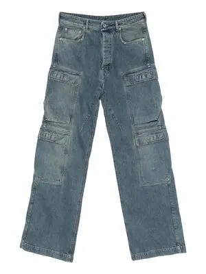 Rick Owens Cotton Cargo Pants - Blu