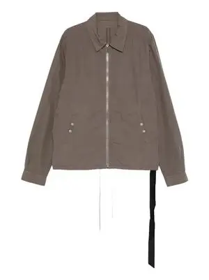 Stone Island RICK OWENS DRKSHDW Cotton Zip-Up Jacket With Classic Collar And Drawstring Hem Grigio