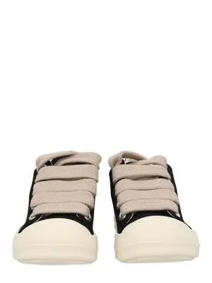 Rick Owens Cotton Sneakers - Black