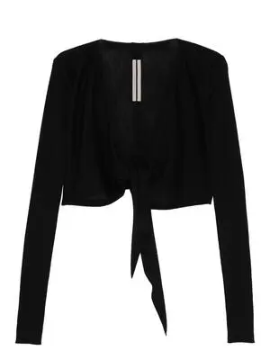 RICK OWENS RICK OWENS Wrap-Around V-Neck Wool Sweater