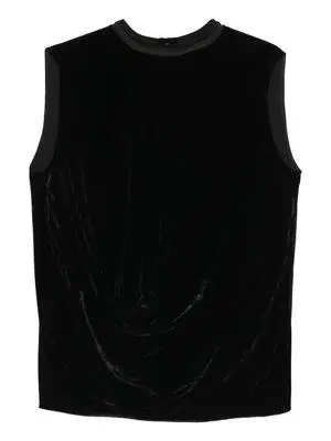 Rick Owens Sleeveless Velvet Top - Nero