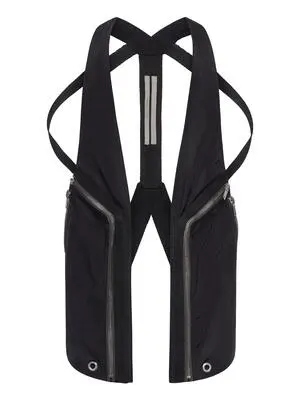 Rick Owens RICK OWENS Nylon Vest With Zip Pockets And Cotton Straps Nero