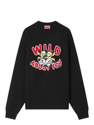 Kenzo Wild Tiger" Wool-cotton Jumper - Nero