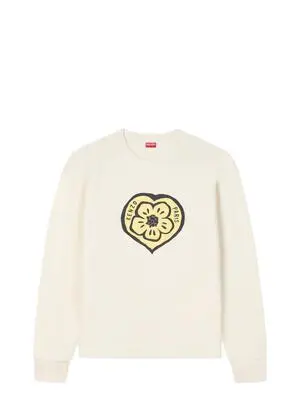 Kenzo KENZO Boke Heart Lightweight Cotton Sweatshirt Bianco
