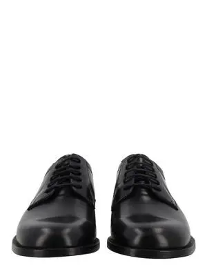 Hugo Leather Lace-up Dress Shoes - Black