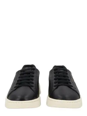 Hugo Leather Lace-up Sneakers - Black
