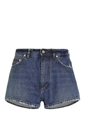 DOLCE & GABBANA Dolce & Gabbana Cotton Logo Tag Mini Shorts