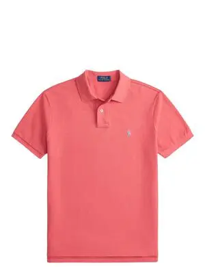 Polo Ralph Lauren Polo Ralph Lauren Rib-Knit Polo Shirt With Two-Button Placket, Tennis Tail & Embroidered Pony Rosso