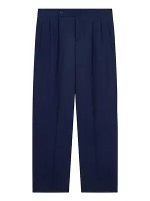 Giorgio Armani S 100% Virgin Wool Trousers - Navy