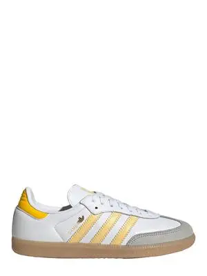 Adidas Adidas Samba Sneakers With Leather Upper And Serrated 3-Stripes Bianco