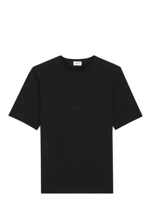 Saint Laurent Embroidered Tonal Logo Crewneck T-shirt - Nero