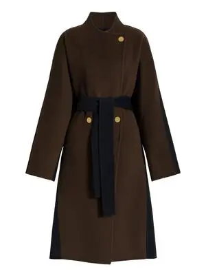 Alberta Ferretti Wool And Cashmere Long Coat - Green