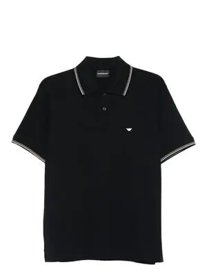 Emporio Armani Emporio Armani Logo Cotton Polo Shirt Blue