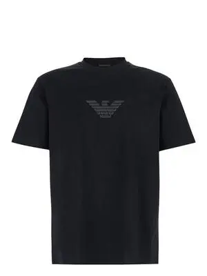 Emporio Armani Emporio Armani Logo Cotton T-Shirt Black