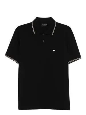 Emporio Armani Emporio Armani Logo Cotton Polo Shirt Black