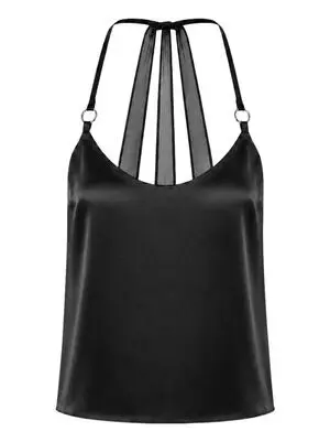 OW Lindsey Satin Top - Black