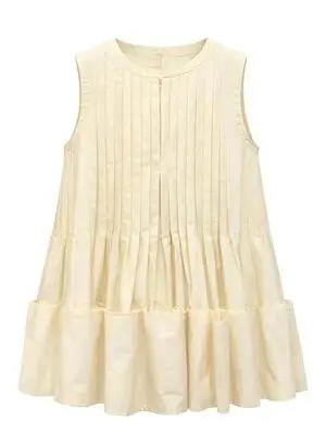 MUTE BY JL Mute By Jl Pintucked Volume Top Beige