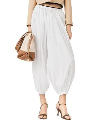 Maje Cotton Harem Trousers - White