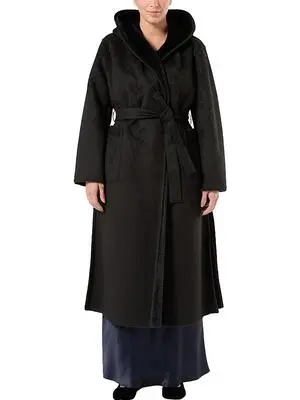 Marina Rinaldi Reversible Hooded Coat - Midnight Blue