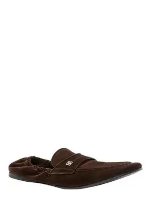 Dolce & Gabbana Suede Loafer Slippers - Brown