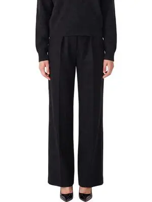 Victoria Beckham Tailored Wide Leg Trousers - Grey