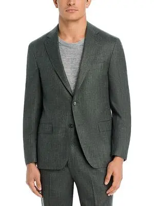 Vince Wool, Silk & Linen Melange Regular Fit Suit Jacket - Sage