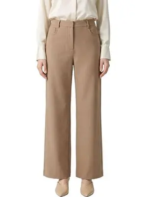 Max Mara Wide Leg Tailored Trousers - Beige