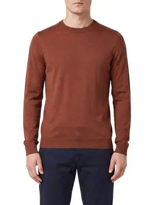 Paul Smith Crewneck Jumper In Pure Merino Wool With Ribbed Trims - Yellow