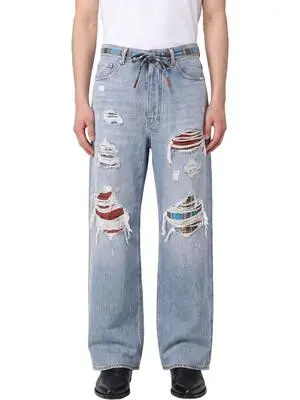 Amiri Distressed Wide-leg Jeans - Indigo